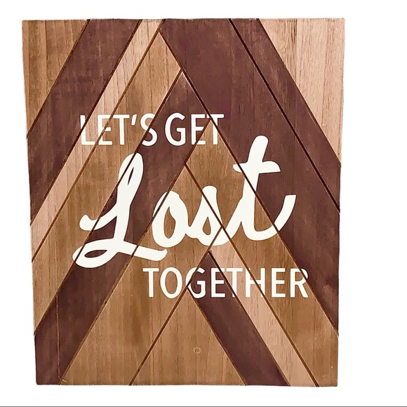 Ashland | Wall Decor | Lets Get Lost Together 3tone Brown Wood Home ...